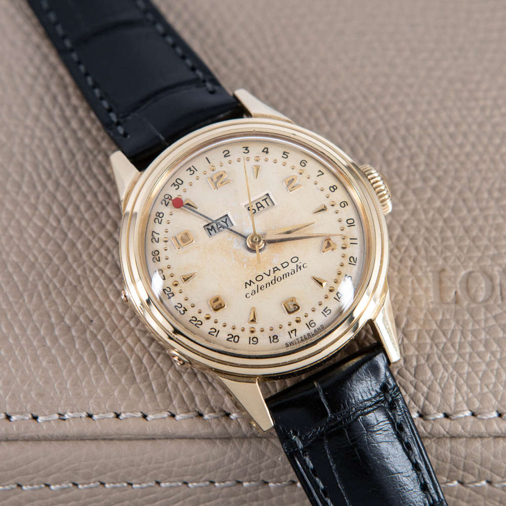 18k Movado Calendomatic 6351 vuodelta 1952 - Longitudi